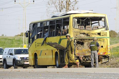Israel retaliates in Gaza over bus attack - Taipei Times