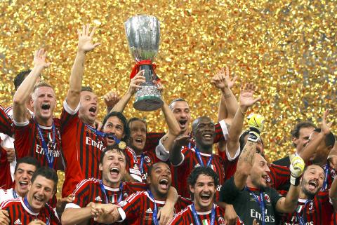 Milan beat archrivals Inter to lift Super Cup - Taipei Times