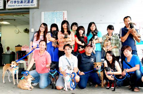 Animal rescue group bids farewell to US-bound dogs - Taipei Times
