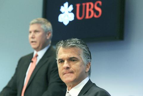 UBS posts 58 percent second-quarter net profit drop - Taipei Times