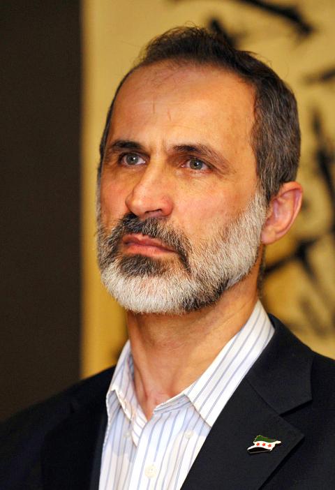 US backs Syrian opposition leader in talks with regime - Taipei Times