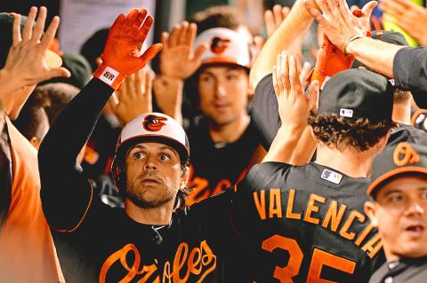 MLB: Roberts hits grand slam, Orioles beat Athletics 9-7 - Taipei Times