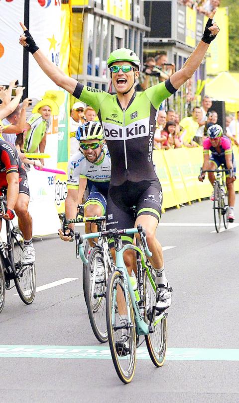 Theo Bos wins third stage of Tour of Poland - Taipei Times