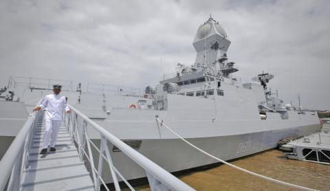India’s largest warship launched into service - Taipei Times
