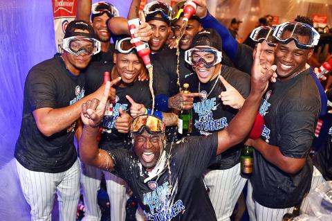 Chicago Cubs celebrate division title - Taipei Times