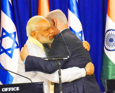 Modi makes history with Israel visit - Taipei Times