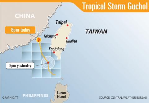 Sea warning issued for tropical storm - Taipei Times