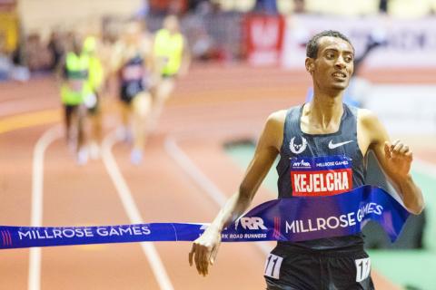 Ethiopia’s Kejelcha just misses world indoor mile record - Taipei Times