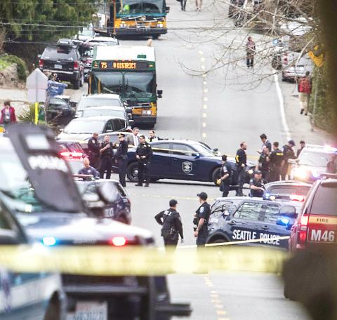 Gunman kills two in Seattle during rush hour - Taipei Times