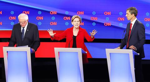 US debate pits liberals versus moderates - Taipei Times