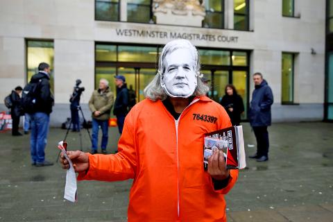 US offered Assange pardon: lawyer - Taipei Times