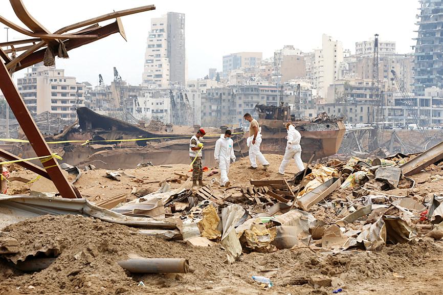 Beirut recovery effort gathers pace - Taipei Times