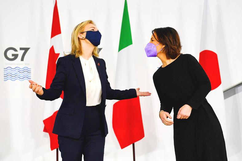 West to curb ‘aggressors,’ UK official tells G7 peers - Taipei Times