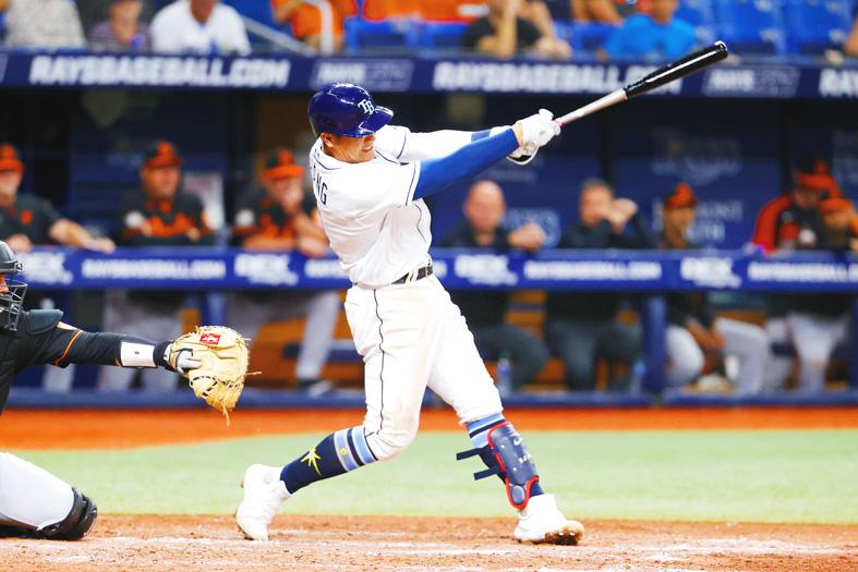 Taiwan’s Chang Yu doubles, as Rays snap Orioles streak - Taipei Times