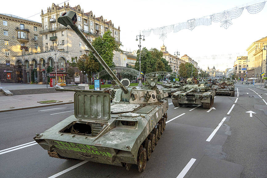 Ukraine marks Independence Day as war rages - Taipei Times