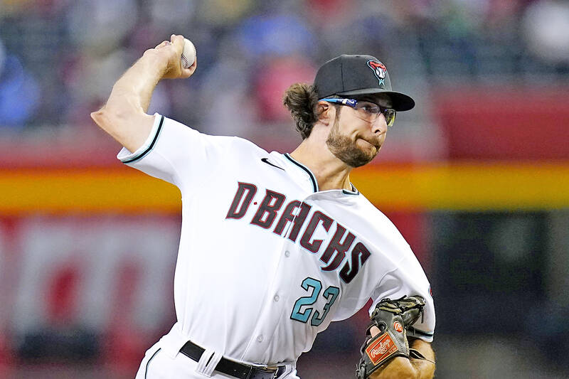 Gallen extends streak as Arizona blast Phillies - Taipei Times