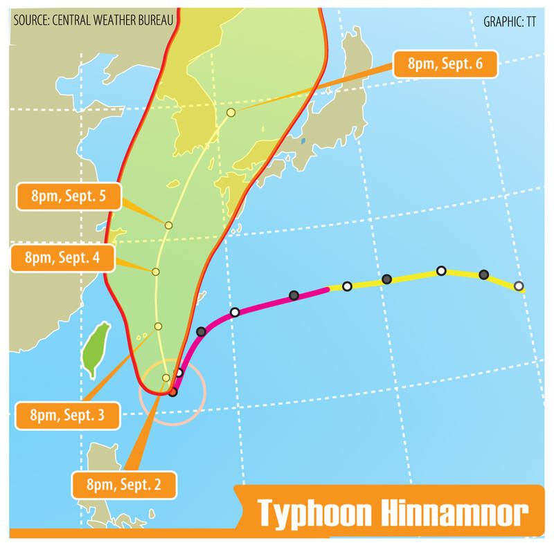 Storm sea warning likely, land warning possible - Taipei Times