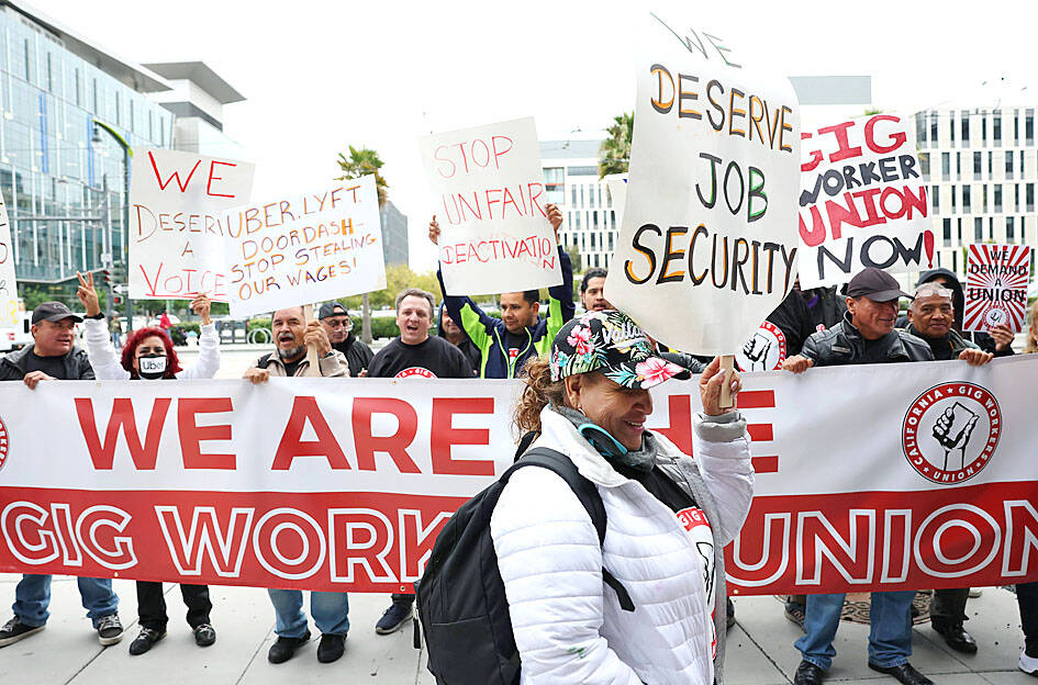 Labor proposal might upend US gig economy - Taipei Times