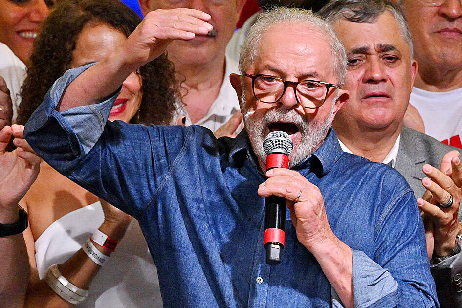 Lula wins election, but Bolsonaro does not concede - Taipei Times