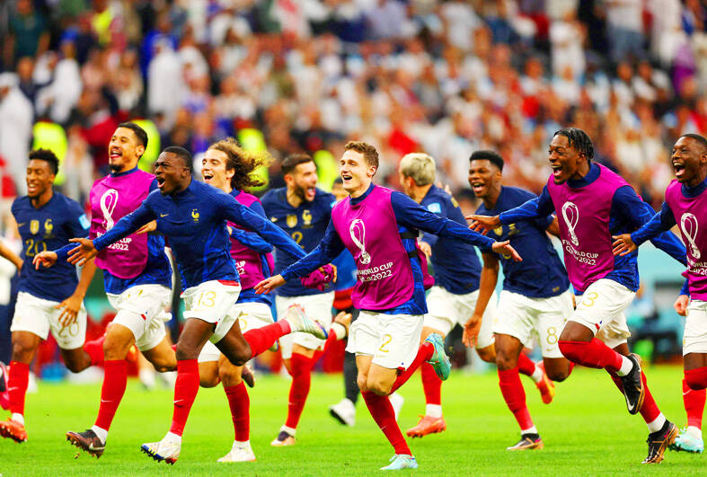 France beat England; Morocco make history - Taipei Times