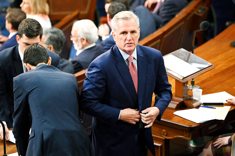 US House adjourns without choosing its new speaker - Taipei Times