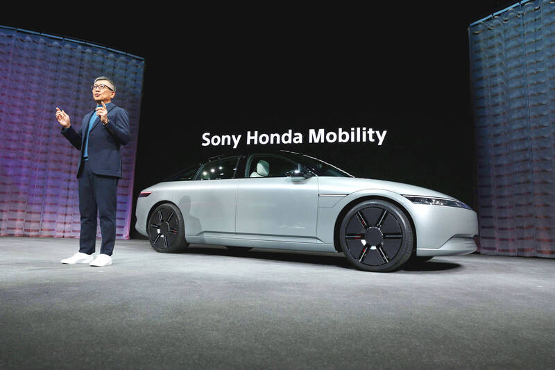 Sony Honda unveils high-tech prototype car - Taipei Times