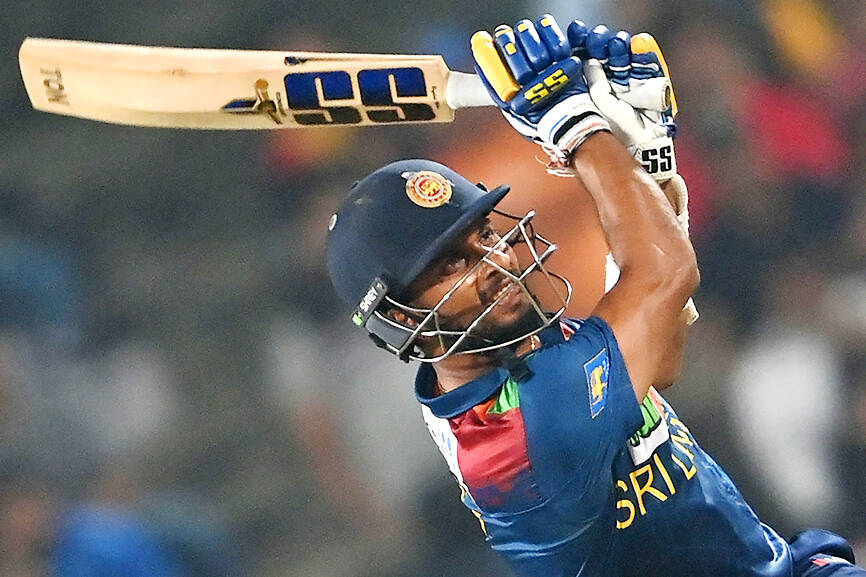 Record-setting Shanaka helps Sri Lanka level series - Taipei Times