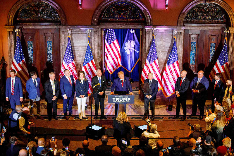 Campaign events ring in Trump’s White House run - Taipei Times