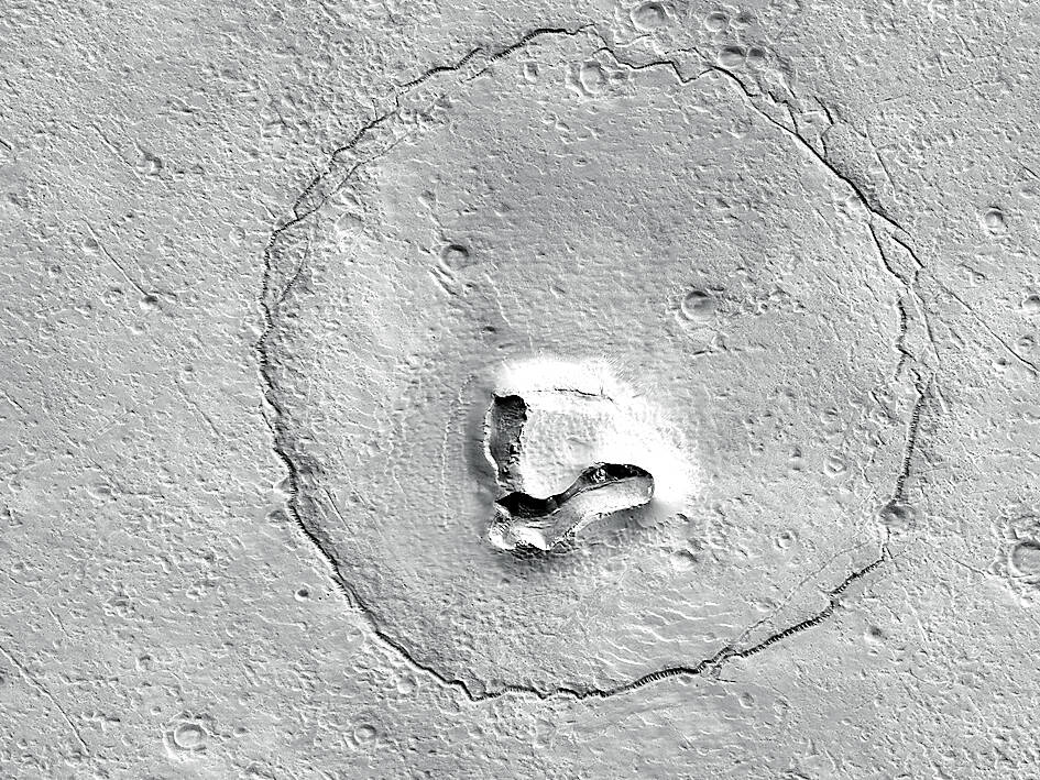 Face On Surface Of Mars