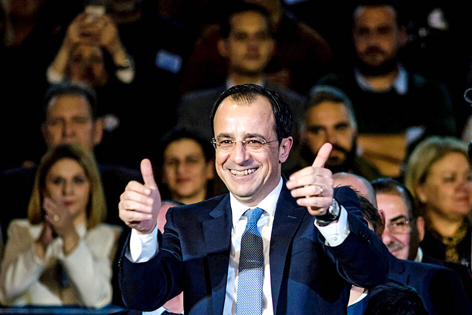 Christodoulides elected youngest Cyprus president - Taipei Times