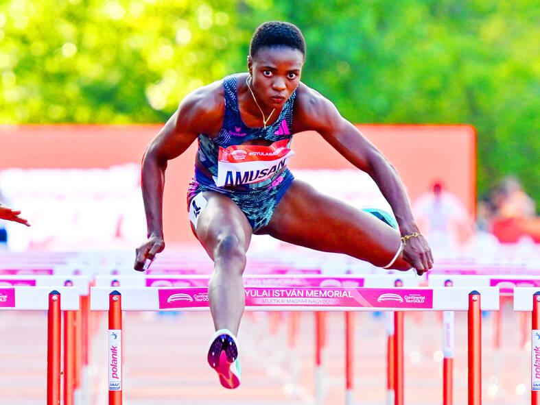Hurdler Amusan charged for missing three doping tests - Taipei Times