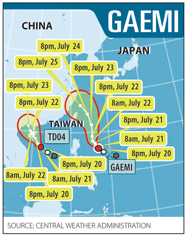 Tropical storm moving toward Taiwan - Taipei Times